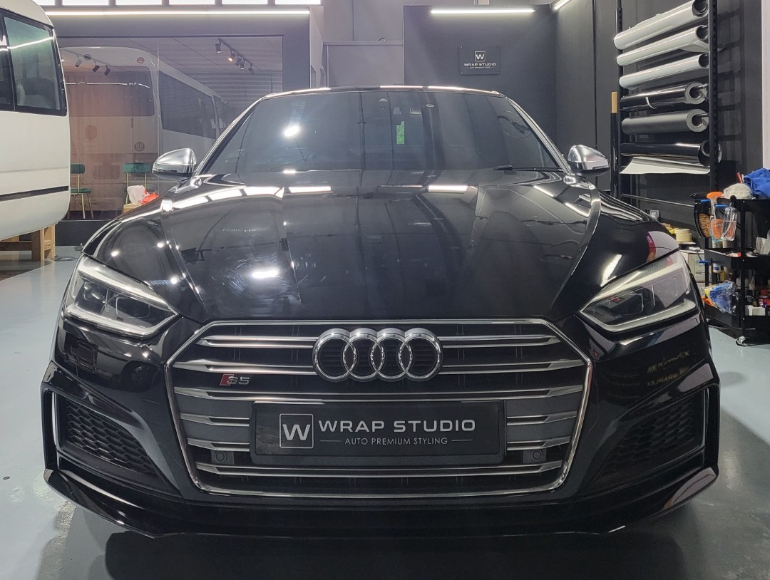 Audi S5 Premium full car wrap| Super High Gloss Black |Inozetek , Car ...