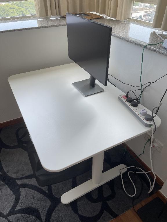 Automated IKEA Bekant Desk 120x80cm (Sit and Stand), Furniture & Home ...