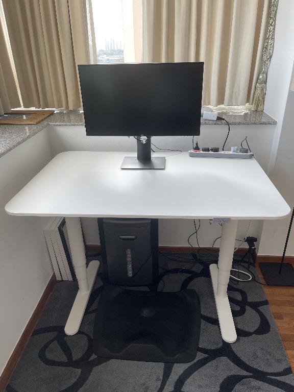 Automated IKEA Bekant Desk 120x80cm (Sit and Stand), Furniture & Home ...