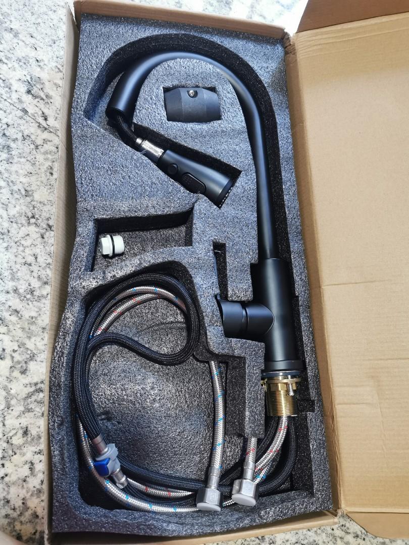 Black Copper Hot & cold mixer kitchen tap, Furniture & Home Living ...