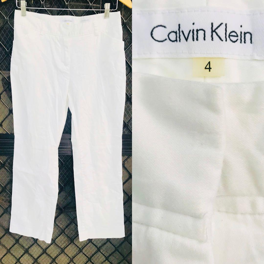 Calvin Klein White pants, Women's Fashion, Bottoms, Other Bottoms on ...