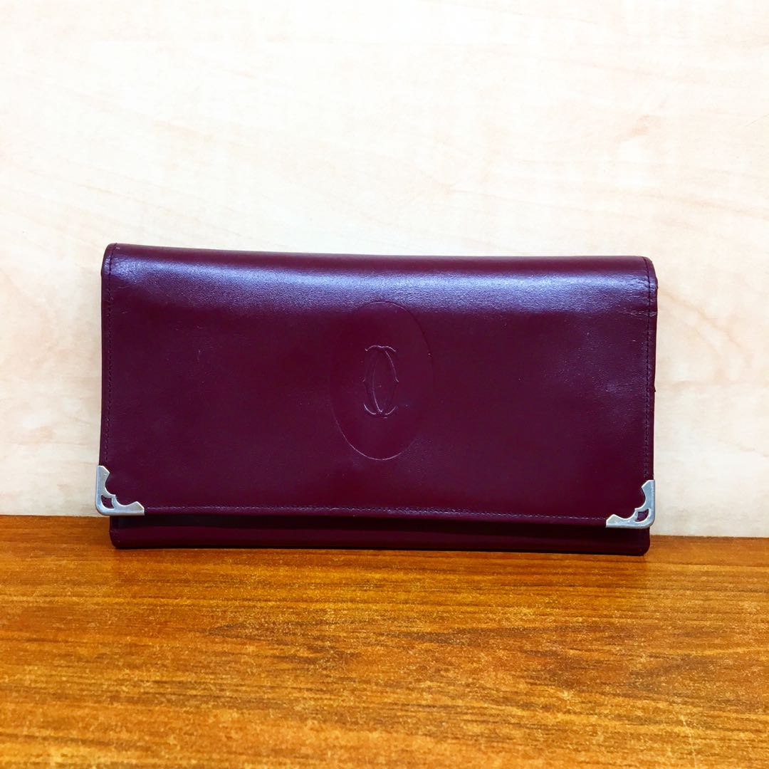 Cartier Original Vintage Trifold Long Wallet, Women's Fashion, Bags ...