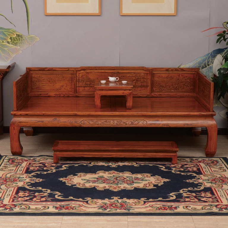 WAREHOUSE SALE EMERY Qing Ming Dynasty Daybed Sofa Solid Wood Modern ...