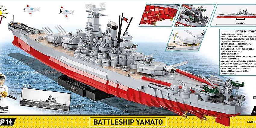 COBI WW2 JAPANESE YAMATO BATTLESHIP EXECUTIVE EDITION BRICKS 4832 (LEGO ...