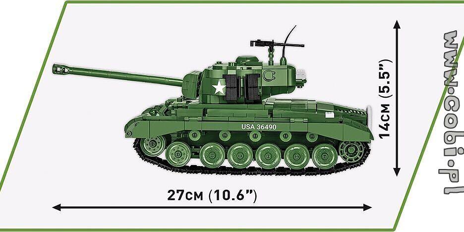 COBI WW2 US ARMY PERSHING M26 TANK BRICKS 2564 (LEGO COMPATIBLE ...