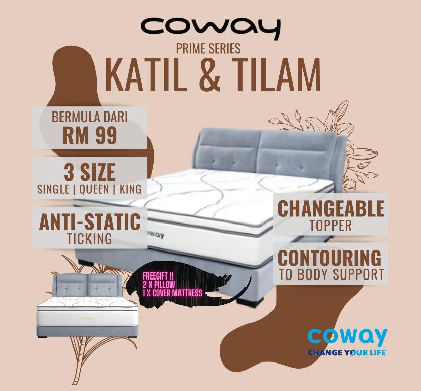 COWAY MATTRESS + BEDFRAME (PRIME SERIES), Furniture & Home Living ...