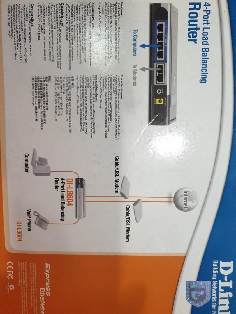 D-link LB604 Router Load balancing, Computers & Tech, Parts ...