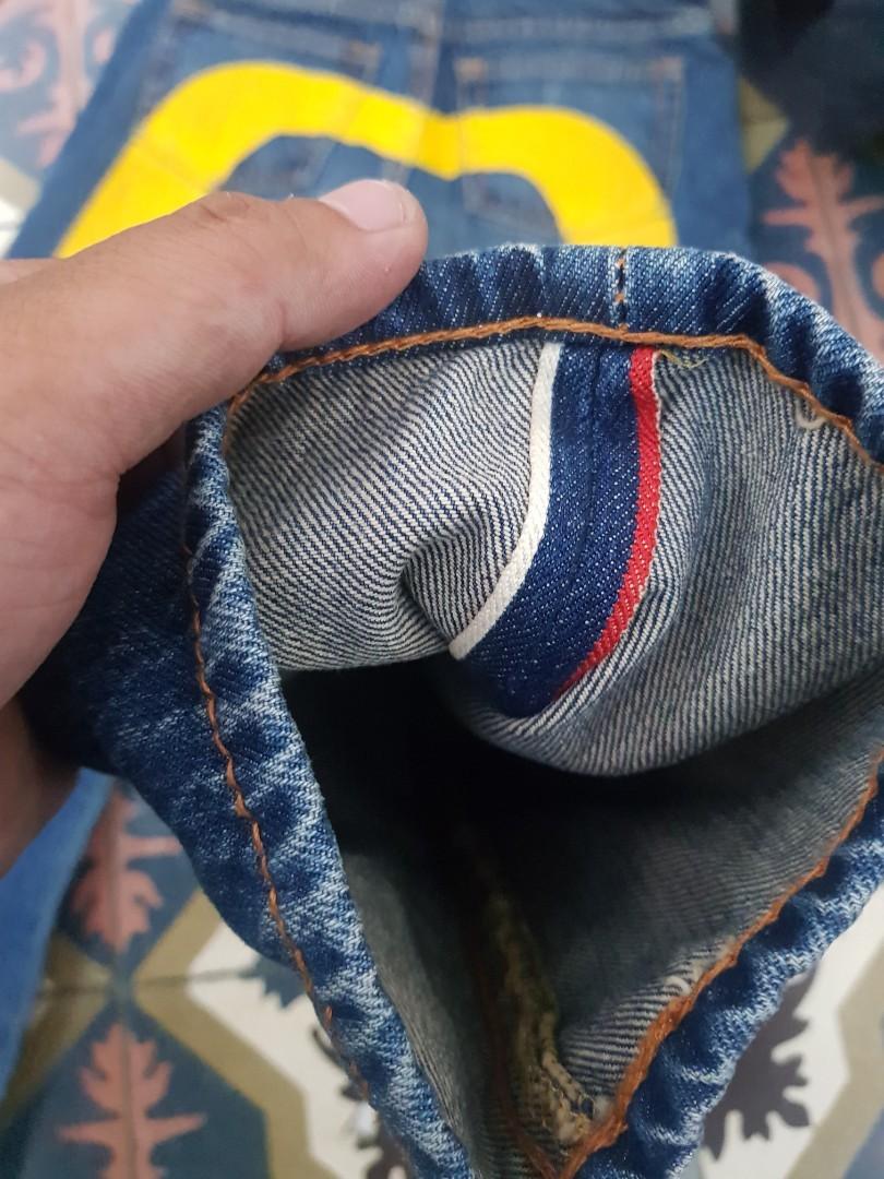 EVISU KIDS DAICOCK RED LINE SELVEDGE, Men's Fashion, Bottoms, Jeans on ...
