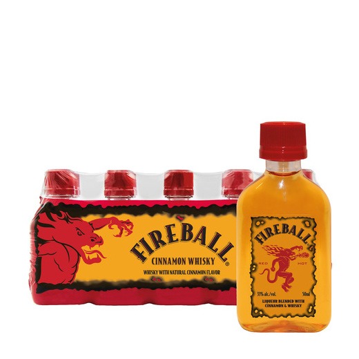 Fireball Whiskey Mini 10s x 50ml, Food & Drinks, Alcoholic Beverages on ...