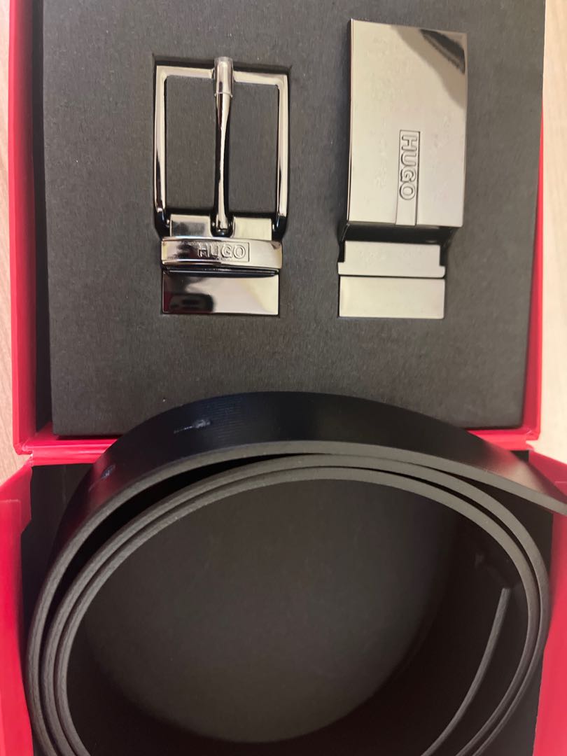 HUGO BOSS - BELT with 2 BUCKLE BNIB, Luxury, Accessories on Carousell