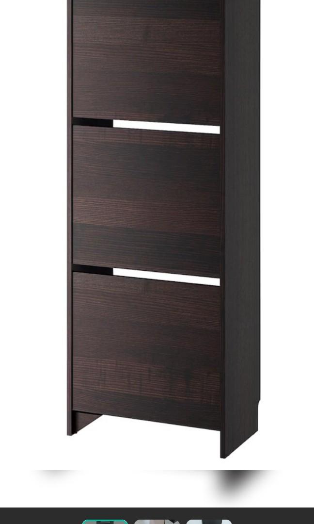 IKEA Bissa shoe rack cabinet + mirror, Furniture & Home Living ...
