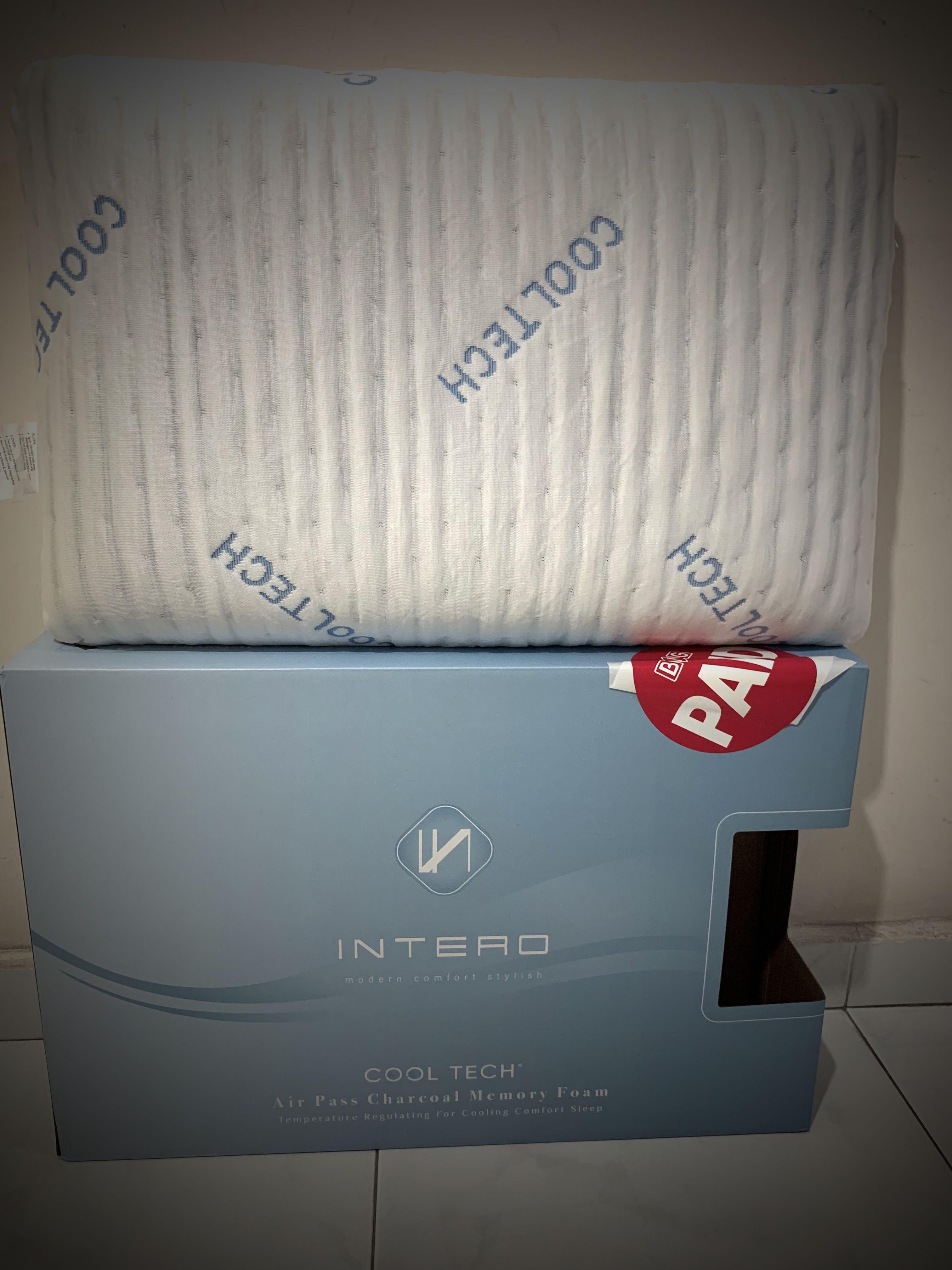 Intero Cool Tech Air Pass Charcoal Memory Foam Pillow, Babies & Kids ...