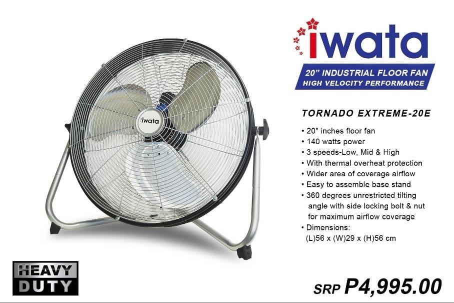 IWATA INDUSTRIAL FLOOR FAN 20", TV & Home Appliances, Air Conditioning ...