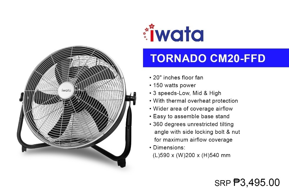 IWATA INDUSTRIAL FLOOR FAN 20", TV & Home Appliances, Air Conditioning ...