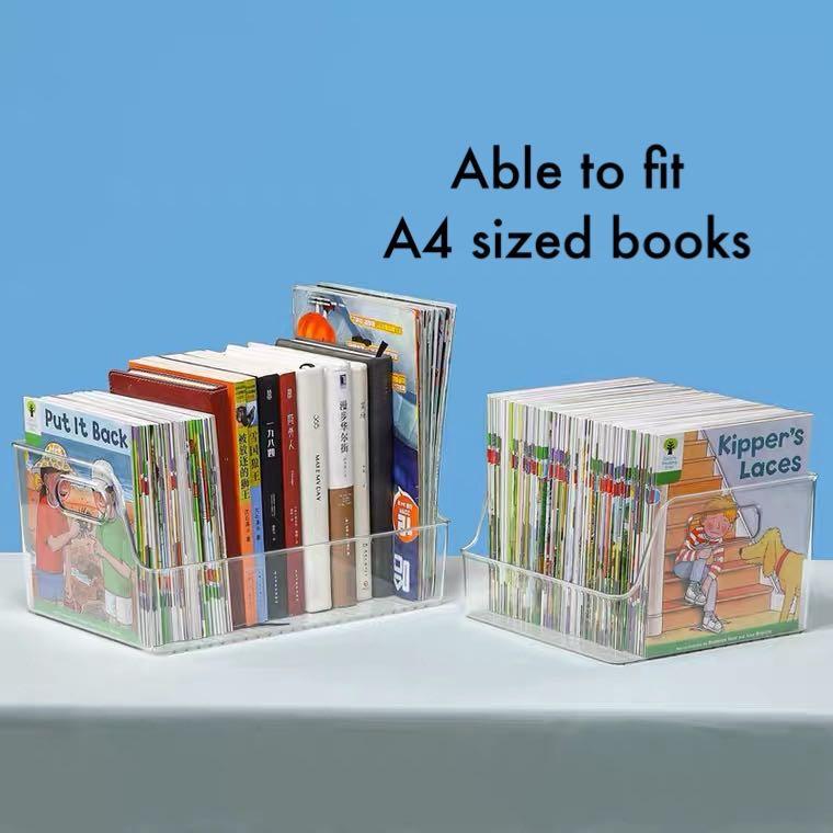 Large Clear Book Storage Multi-Purpose Container, Furniture & Home ...