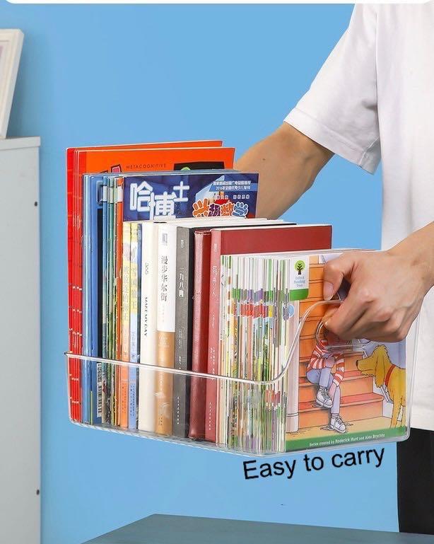 Large Clear Book Storage Multi-Purpose Container, Furniture & Home ...