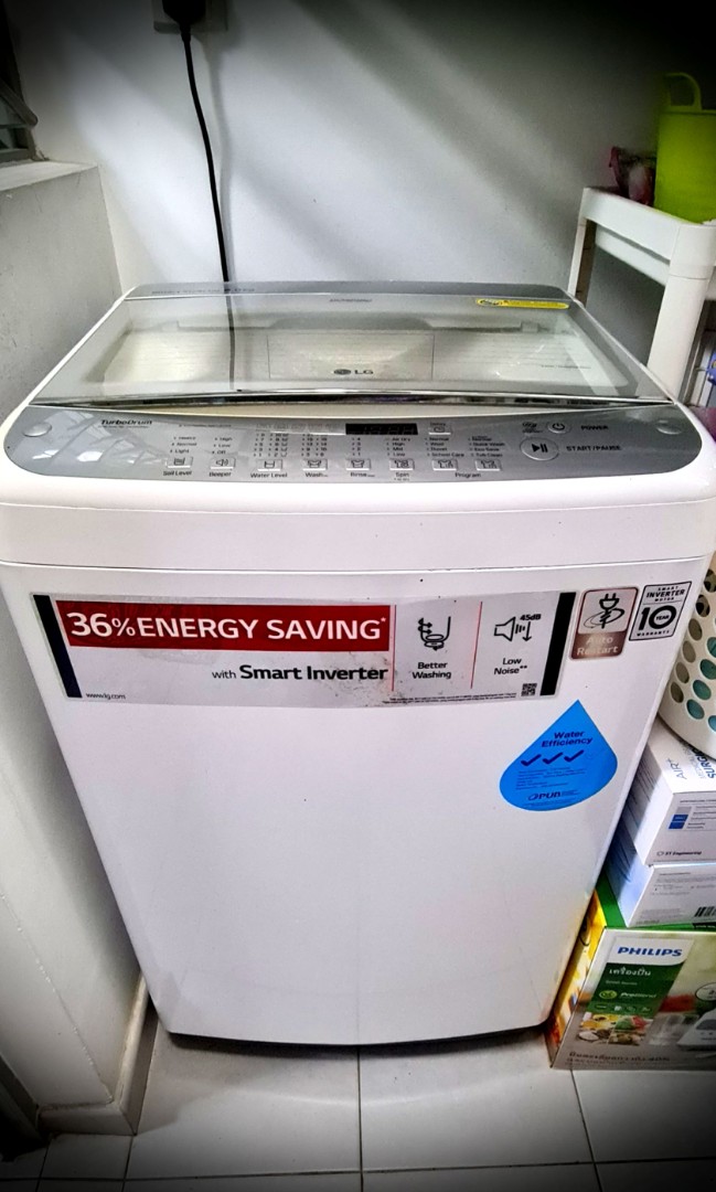 LG WASHING MACHINE TOP LOAD T2108VSAW, TV & Home Appliances, Washing ...