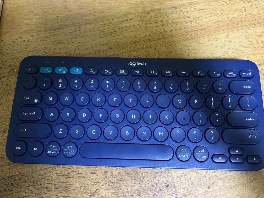 Logitech k380 multi device bluetooth blue keyboard, Computers & Tech ...