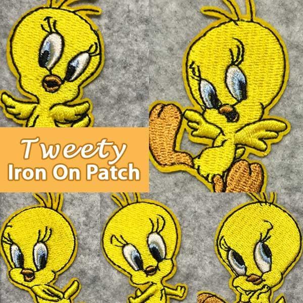Looney Tunes Tweety Bird Embroidery Iron On Patch DIY Decorations ...