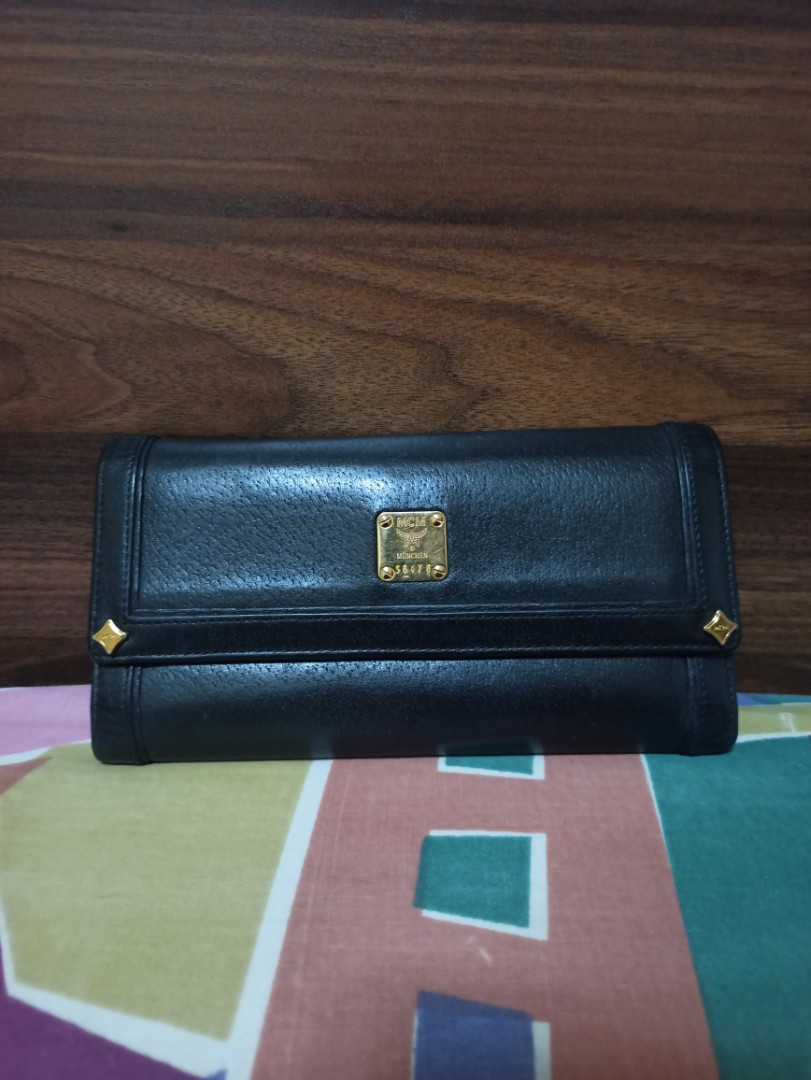 MCM Long Wallet (Black), Women's Fashion, Bags & Wallets, Wallets ...