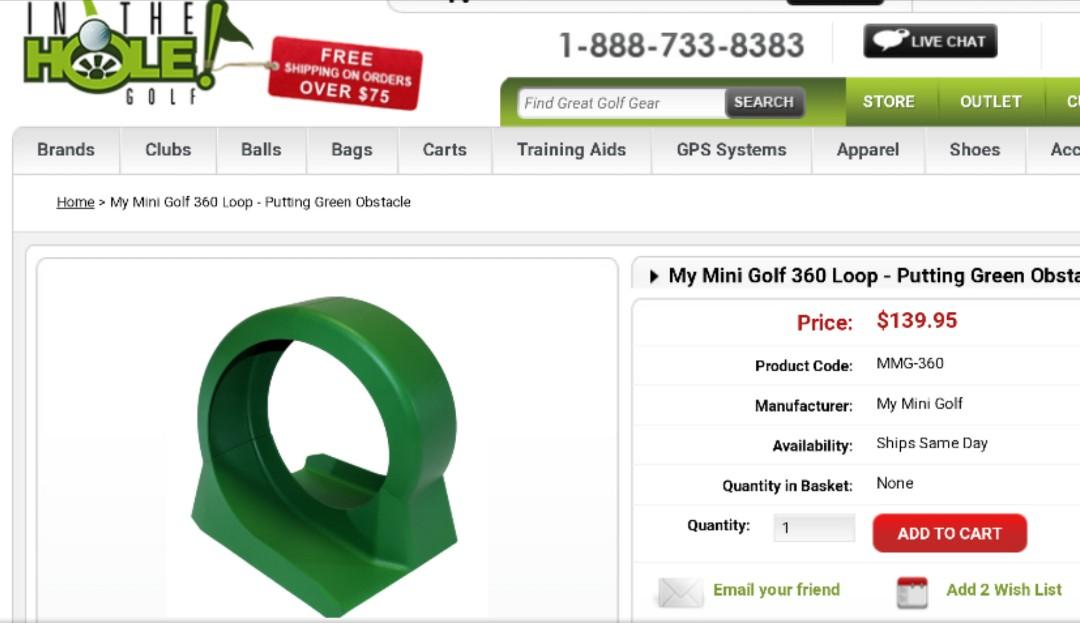 Mini golf 360 loop putting obstacle, Sports Equipment, Sports & Games ...