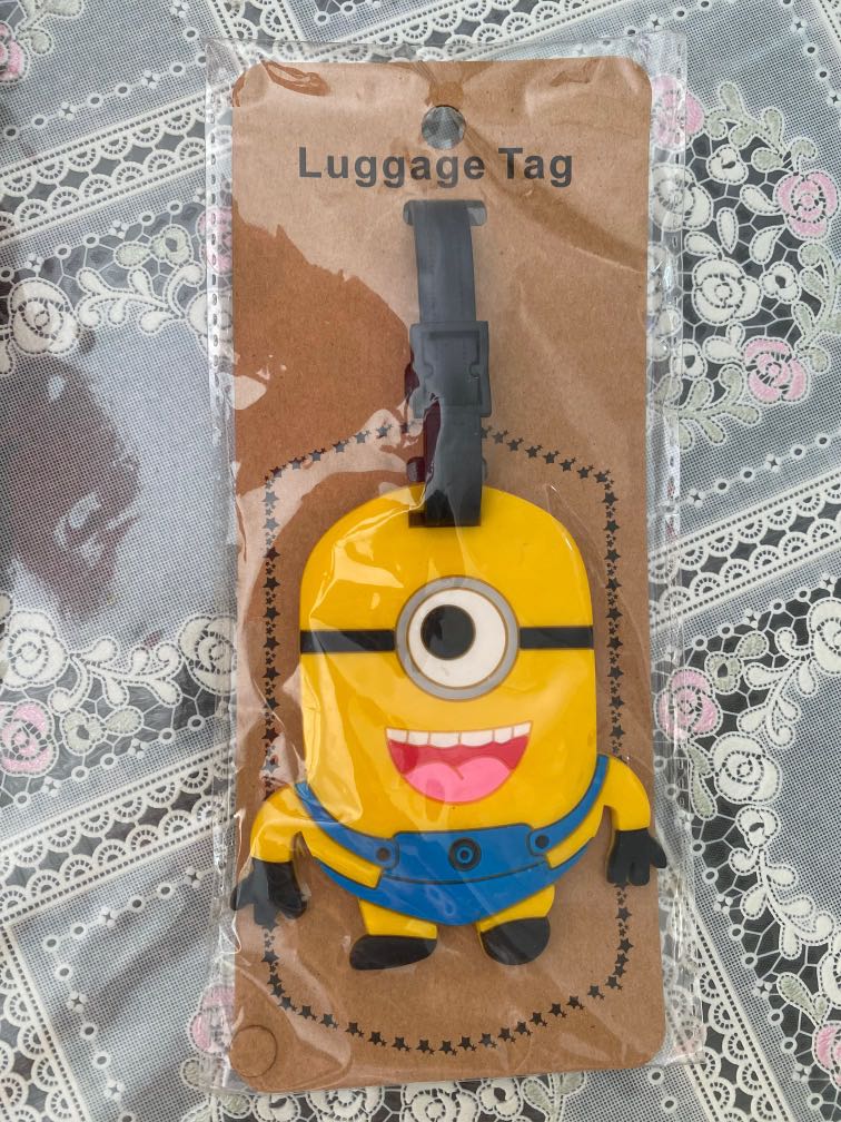 Minion Luggage Tag, Hobbies & Toys, Travel, Luggage on Carousell