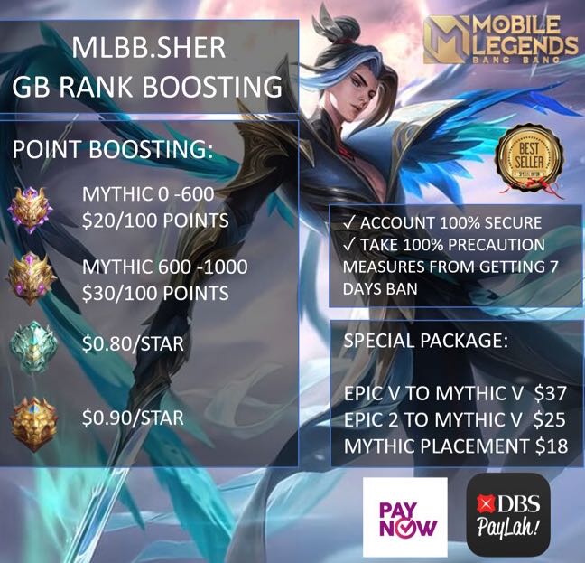 CHEAPEST MOBILE LEGENDS RANK BOOSTING | JOKI MLBB, Video Gaming, Gaming ...