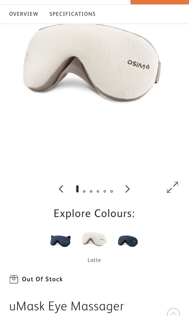 OSIM uMask eye massager in latte, Beauty & Personal Care, Vision Care ...