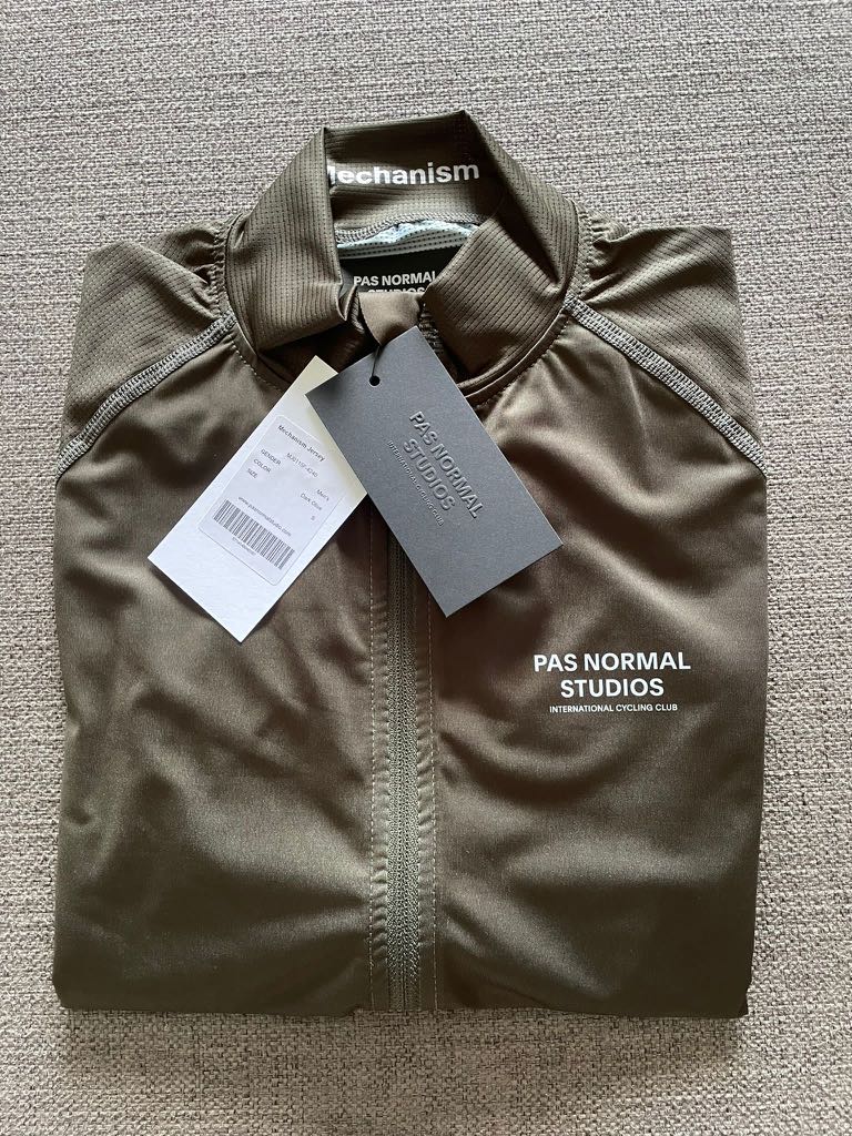 Pas Normal Studios PNS Mechanism Jersey - Dark Olive, Men's Fashion ...