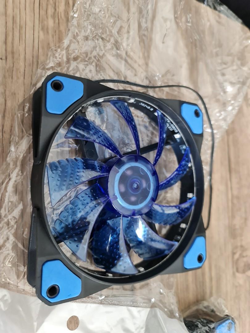 Pcs Led Fan Blue, Computers & Tech, Parts & Accessories, Computer Parts ...