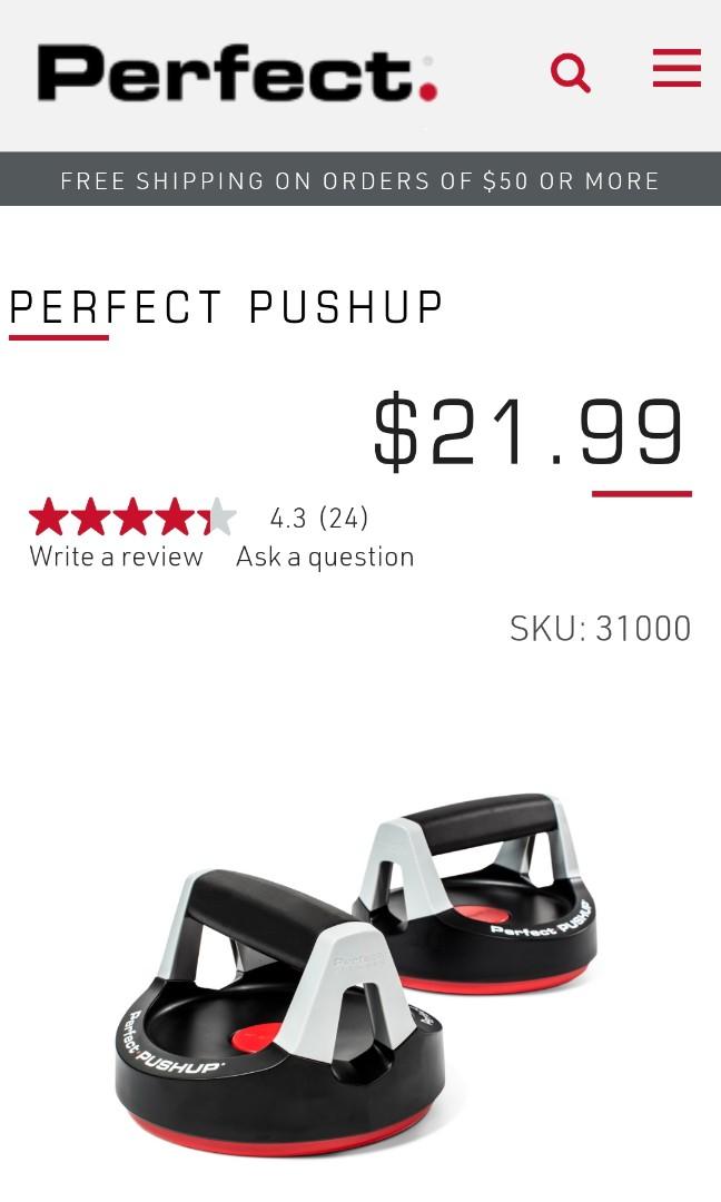 Perfect pushup rotating push-up bars, Sports Equipment, Exercise ...