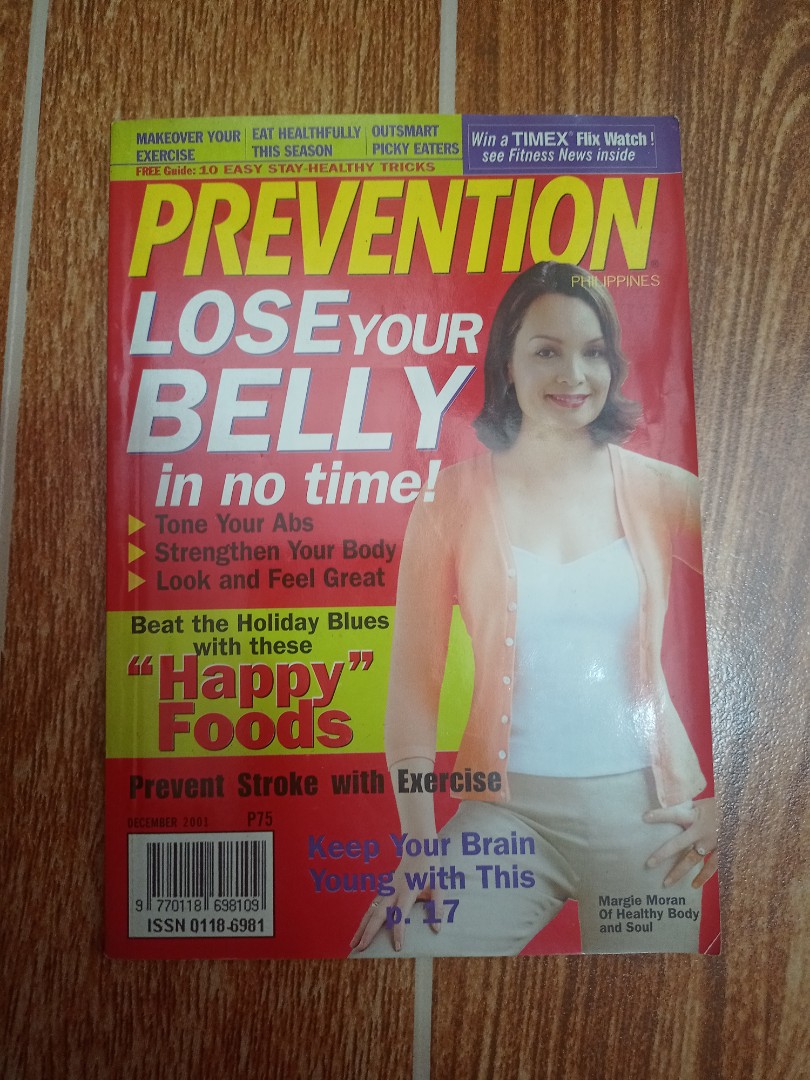 Prevention Lose your Belly in no time! December 2001, Hobbies & Toys ...