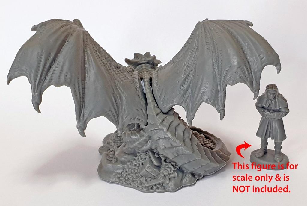 Reaper Bones 5 - Young Dragon on Treasure Pile Miniature for Dungeon ...