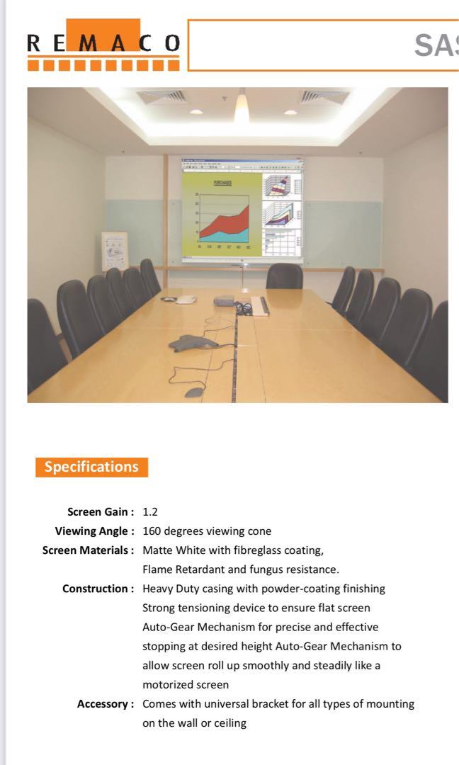 Remaco SAS-2418V Projector Screen, TV & Home Appliances, TV ...