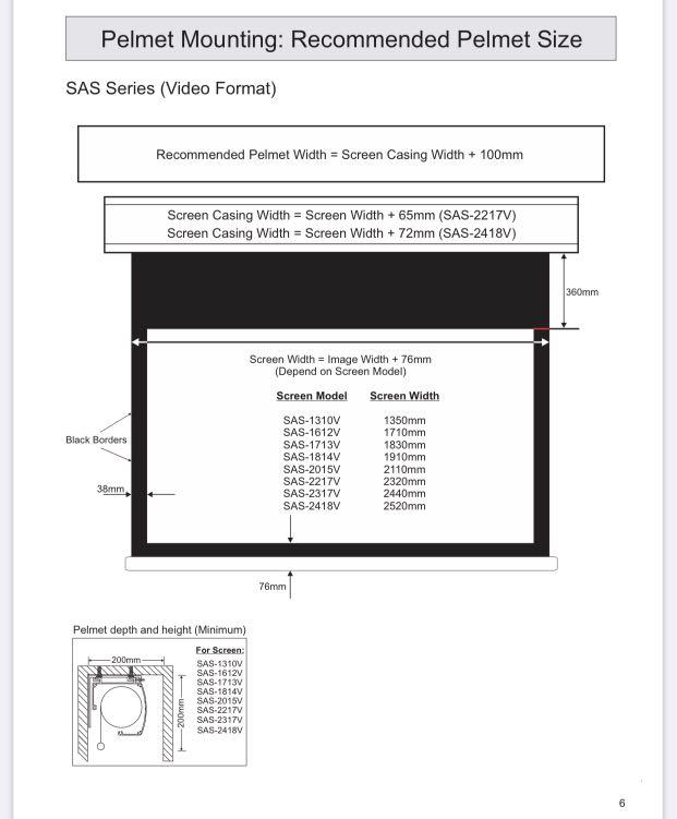 Remaco SAS-2418V Projector Screen, TV & Home Appliances, TV ...
