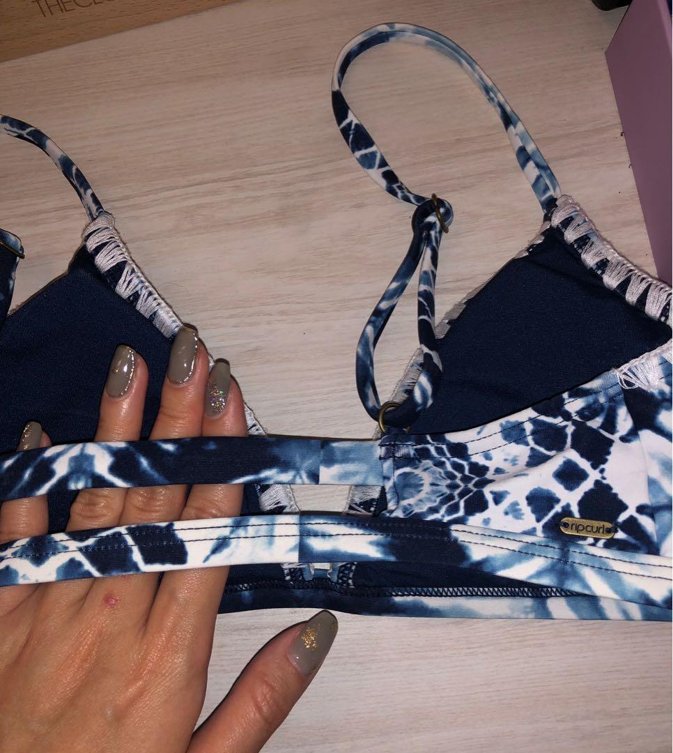 Ripcurl Tie Dye Stitch Fixed Triangle Bikini Top on Carousell