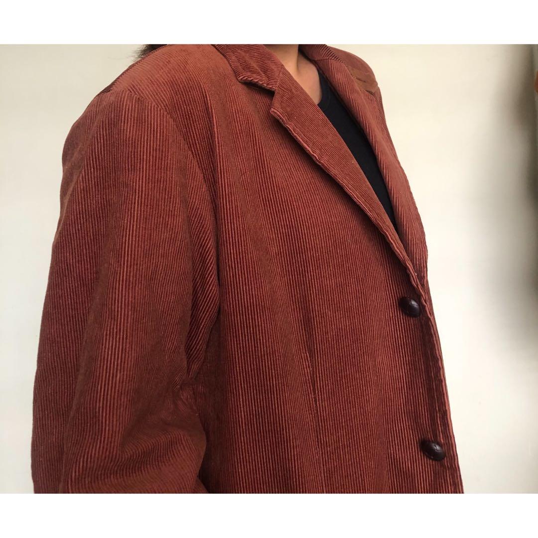 Rust Corduroy Jacket, Women's Fashion, Coats, Jackets and Outerwear on ...