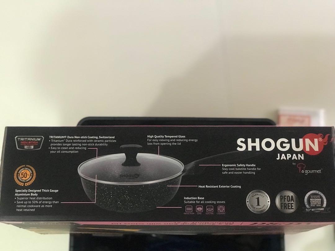 Shogun wok pan with glass lid, Furniture & Home Living, Kitchenware ...
