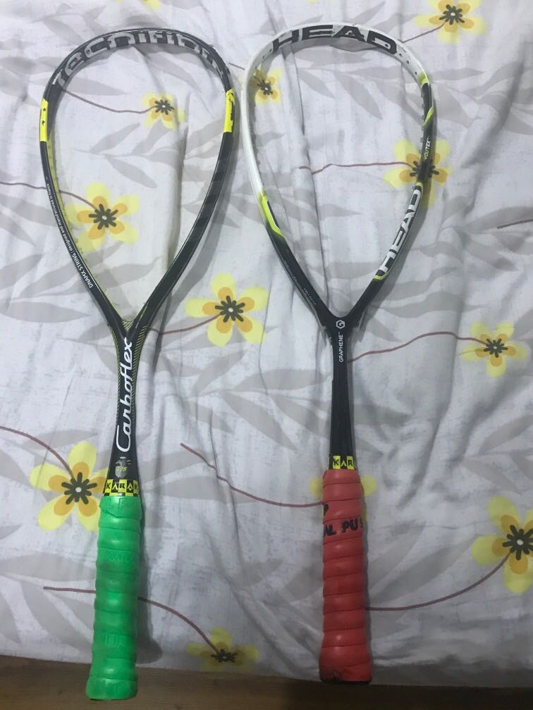 Squash Rackets, Technifibre and head, Sports Equipment, Sports & Games ...