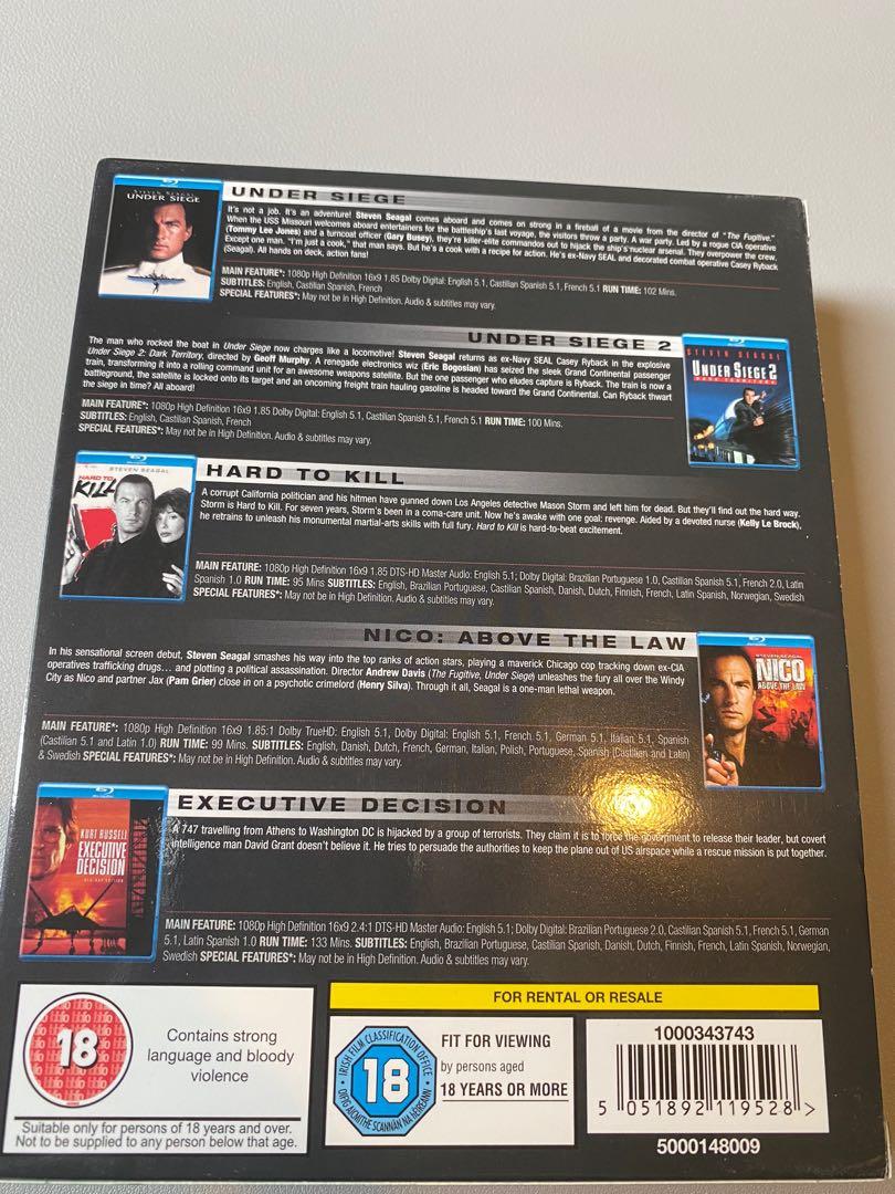 Steven Seagal Blu Ray Collection, Hobbies & Toys, Music & Media, CDs ...
