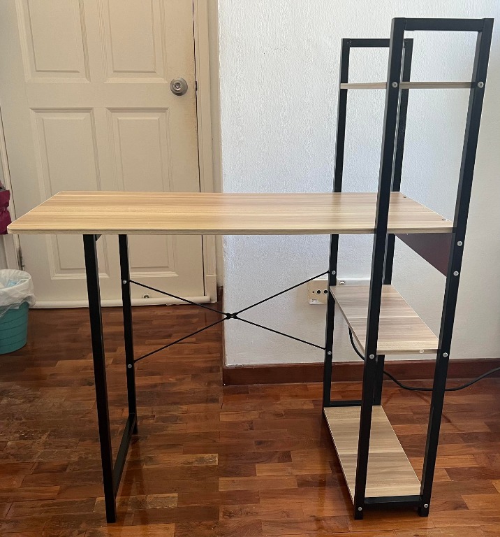 STUDY TABLE 90CM COMPUTER DESK WITH BOOKSHELF, Furniture & Home Living ...