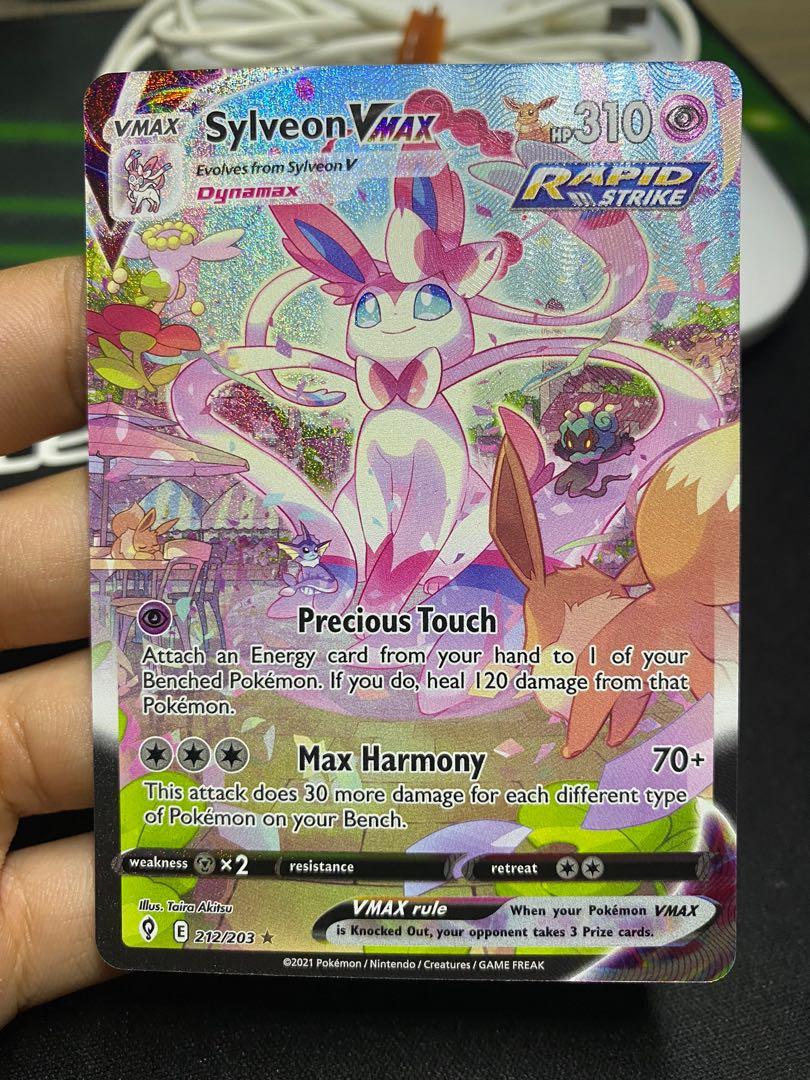 Sylveon VMAX Alternate Full Art - Pokemon Evolving Skies AA, Hobbies ...