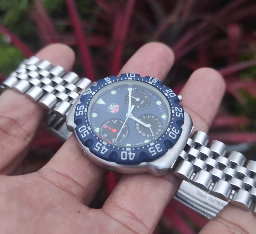 Tag Heuer F1 1st Gen. Chronograph Blue Dial - Full Set, Men's Fashion ...