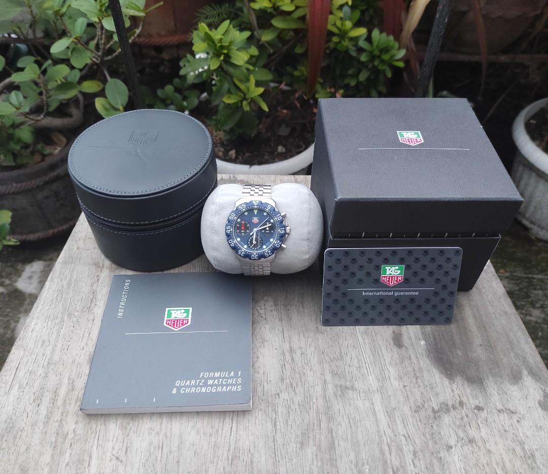 Tag Heuer F1 1st Gen. Chronograph Blue Dial - Full Set, Men's Fashion ...