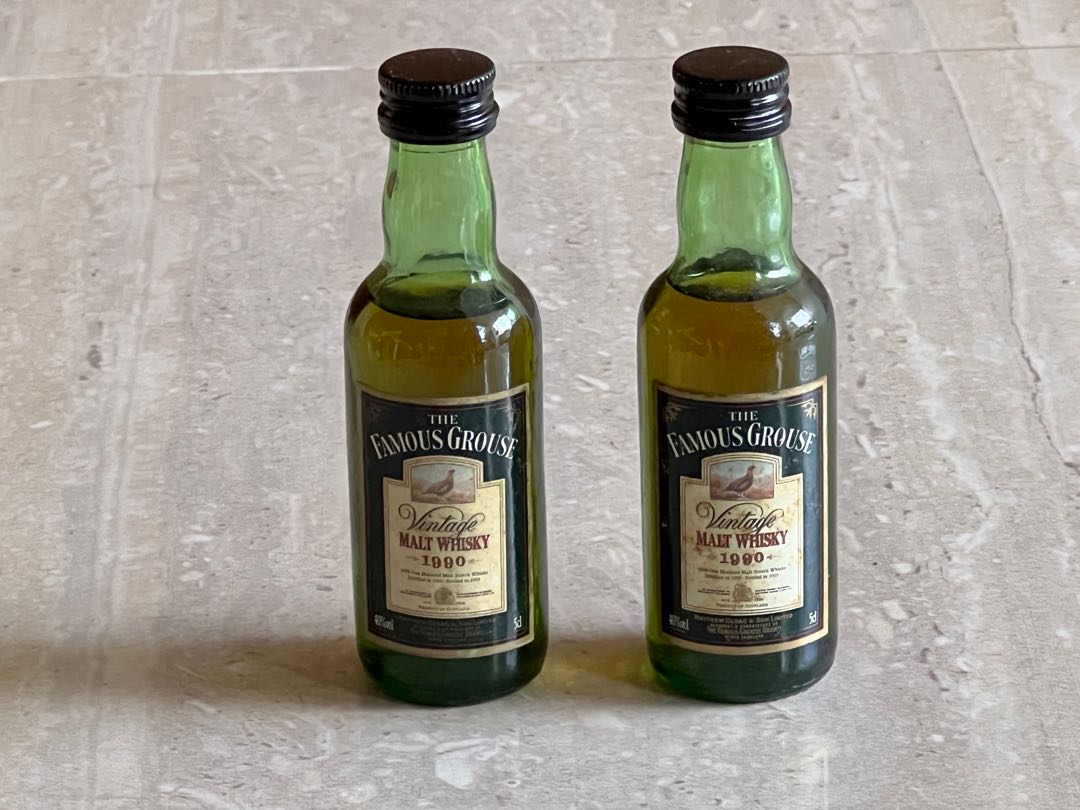 The Famous Grouse miniature malt whiskey, Food & Drinks, Alcoholic ...