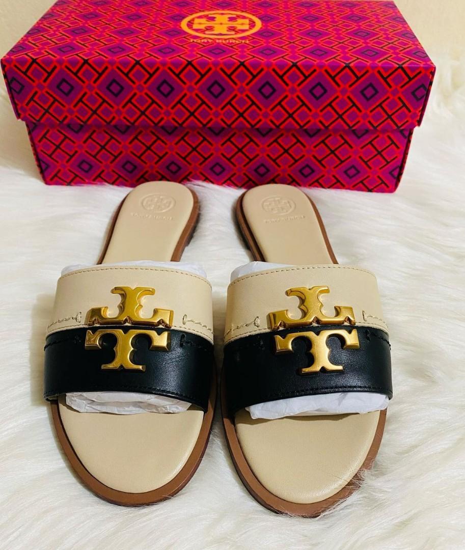 Tory Burch Everly Slide, Women's Fashion, Footwear, Flats & Sandals on ...