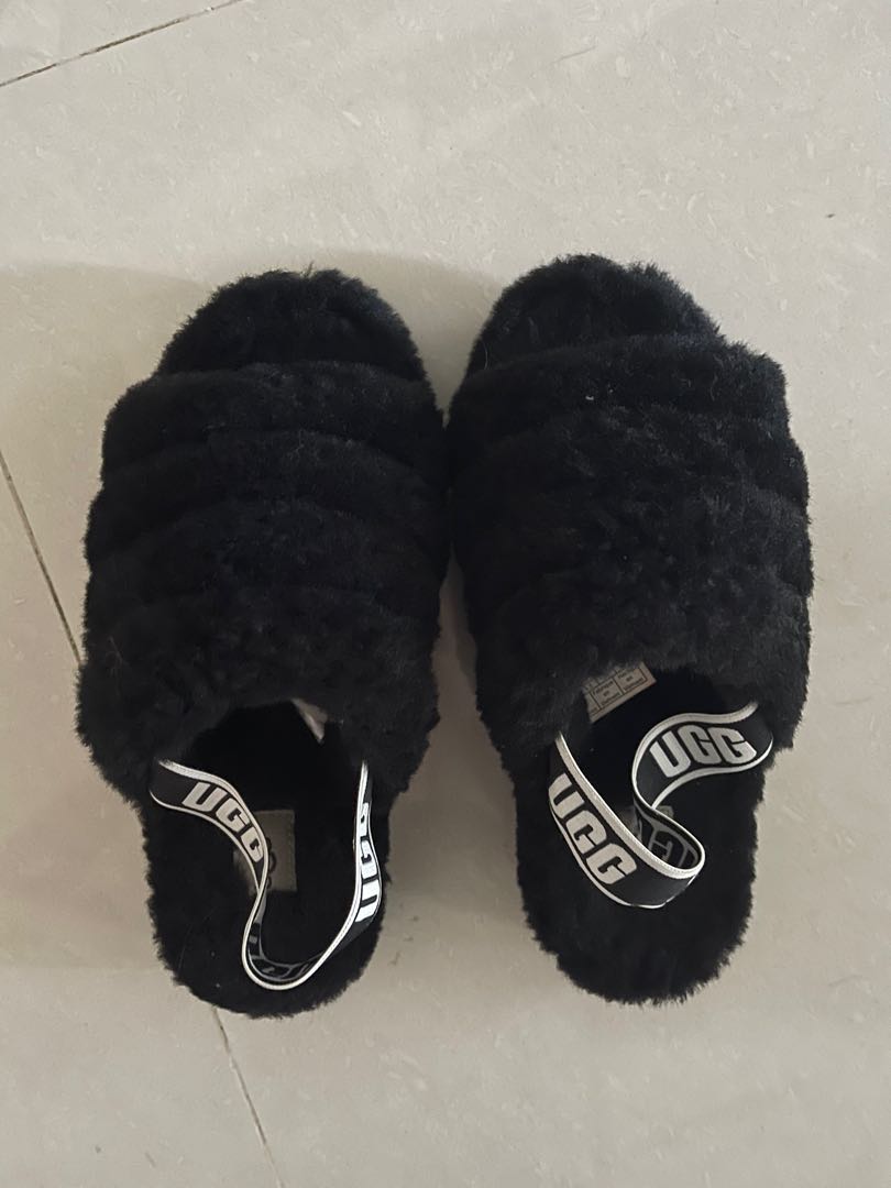 UGG Fur Slides, Women's Fashion, Footwear, Flipflops and Slides on ...