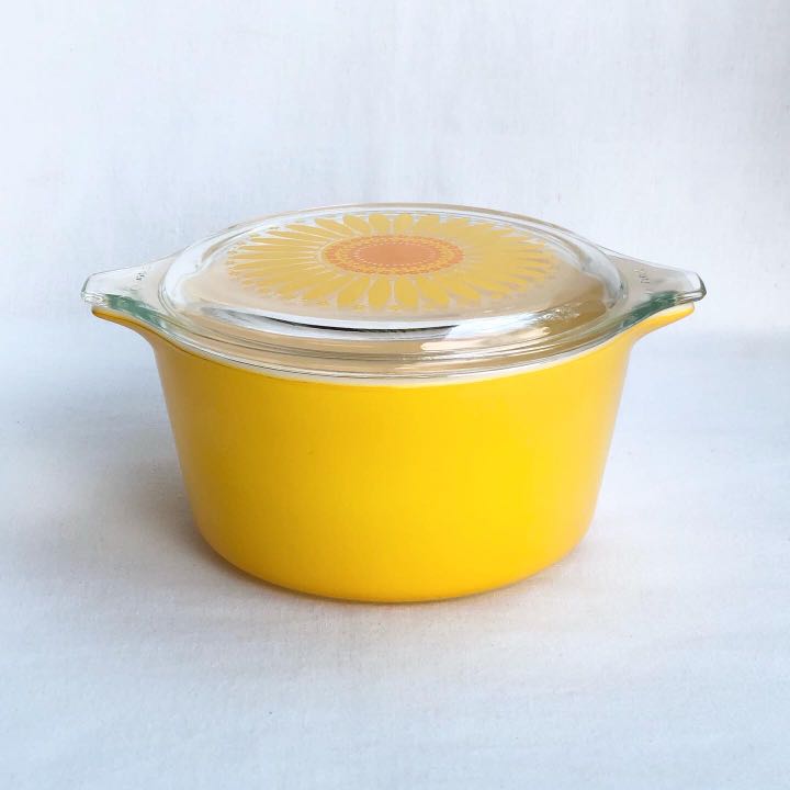 Vintage Milk Glass Pyrex with Daisy Glass Lid, Furniture & Home Living ...