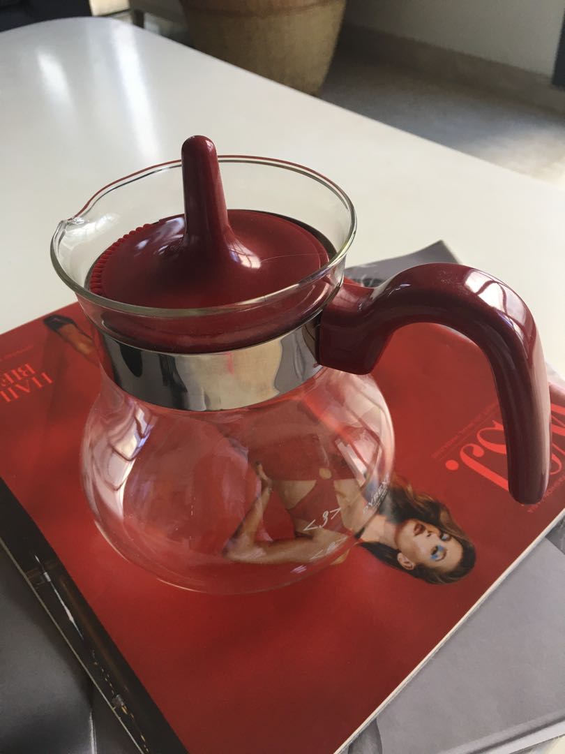 Vintage Pyrex Iwaki glass teapot, Furniture & Home Living, Kitchenware ...