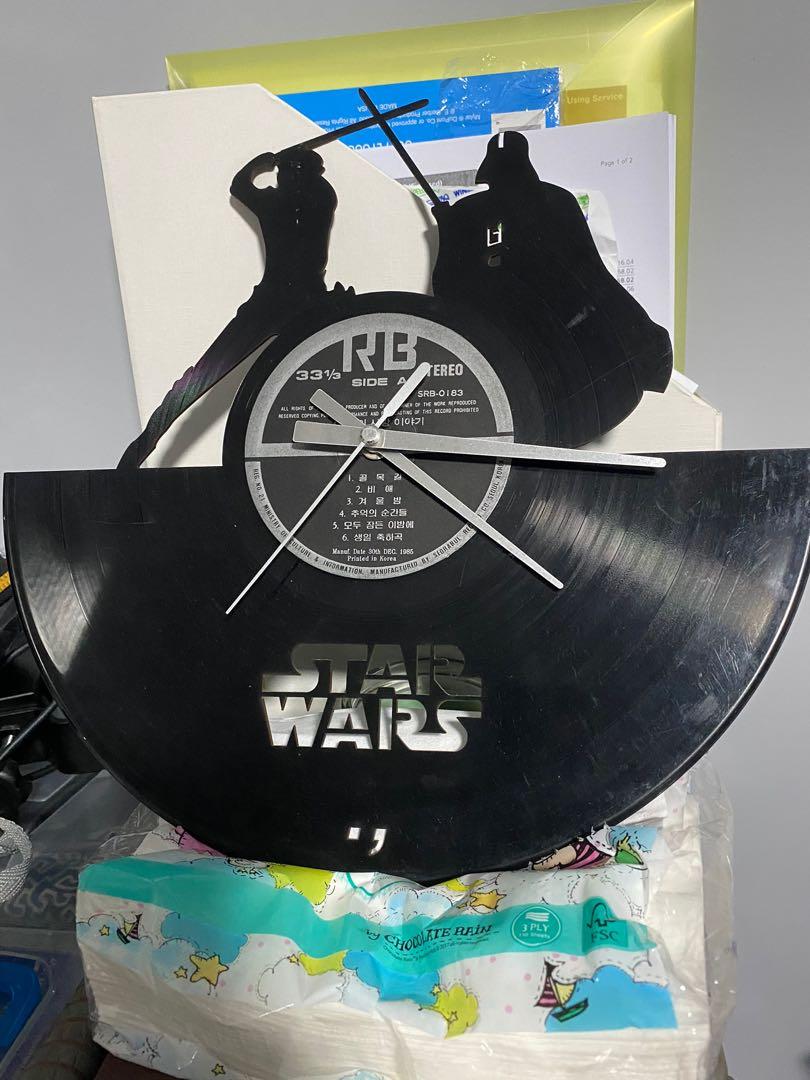 Vinyl Star Wars clock from Korea, Furniture & Home Living, Home Decor ...